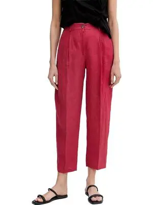 BENETTON Linen Trousers - Red