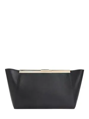 GIORGIO ARMANI Giorgio Armani Logo-Engraved Frame Clutch Bag