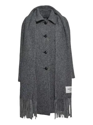 MAX MARA Weekend Max Mara Herringbone Fringed Coat