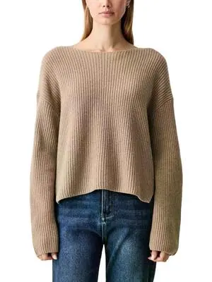 Marc O'polo Ribbed Knit Boat-neck Sweater - Neutrals