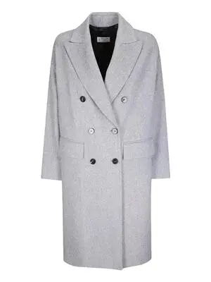 ALBERTO BIANI Alberto Biani Double-Breasted Virgin Wool Coat