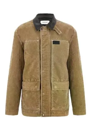 FERRAGAMO Utility Blouson With Leather Trim - Neutrals