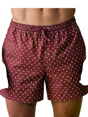 Marc O'polo Geometric Print Swim Shorts - Red