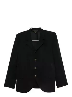 Comme Des Garçons Single-breasted Notched Lapel Jacket - Black
