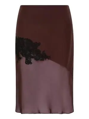 SIR. SIR. Noria Lace Appliqué Midi Skirt Red