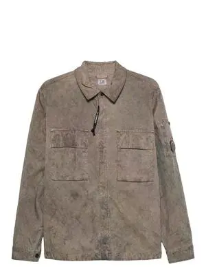 C.P. COMPANY Panama-r Lens Overshirt - Brown