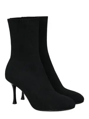 POTAMY Knit Stiletto Ankle Boots - Black