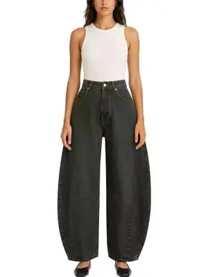 Essentiel Antwerp Barrel-leg Panelled Jeans - Grey