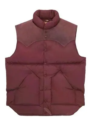 FORTELA Fortela Padded Down Vest With Suede Yoke Red