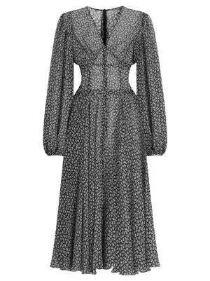 DOLCE & GABBANA Dolce & Gabbana Daisy-Print Chiffon Maxi Dress