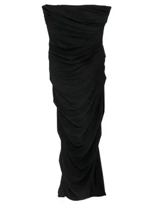 Alex Perry Alex Perry Strapless Ruched Mesh Dress Black