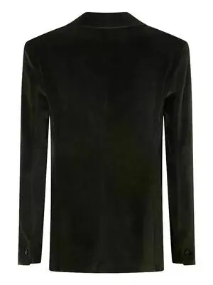 CIRCOLO 1901 Single-breasted Velvet Blazer - Green