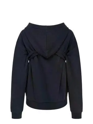 SHUSHU/TONG SHUSHU/TONG Bow Detail Logo Hoodie Blue
