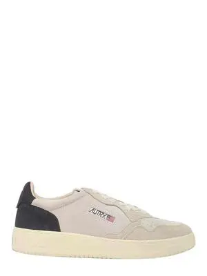 AUTRY Autry Perforated Panelled Suede Sneakers Neutrals