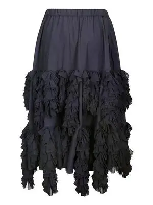 Comme Des Garçons Ruffled Tiered Skirt - Black