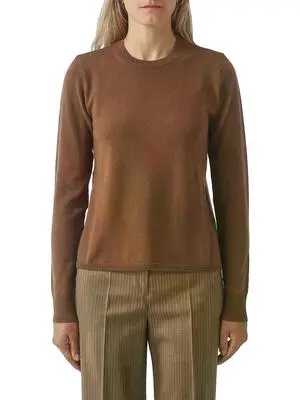 Max Mara MAX MARA Crew Neck Long Sleeve Sweater Brown