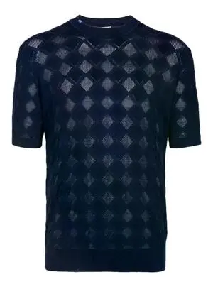 BOB Diamond-knit T-shirt - Blue