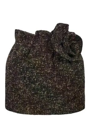 MAGDA BUTRYM Magda Butrym Tweed Floral Applique Mini Skirt