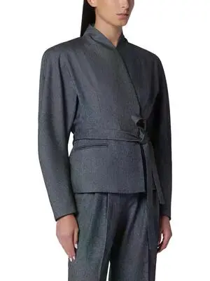 Andamane The Attico Teresa Belted Jacket - Grey