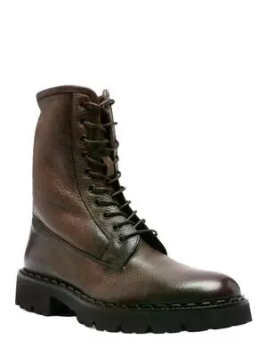 Eleventy Leather Lace-up Boots - Brown
