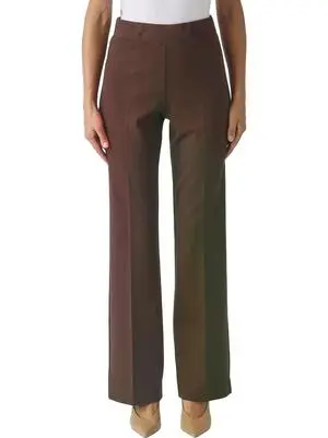 MEIMEIJ Pressed-crease Flared Trousers - Brown
