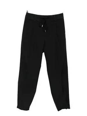 Sacai Drawstring-waistband Straight-leg Trousers - Black
