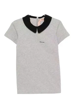 N°21 Peter Pan Collar T-shirt - Grey