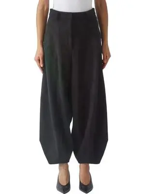 MEIMEIJ Panelled Wide-leg Trousers - Black