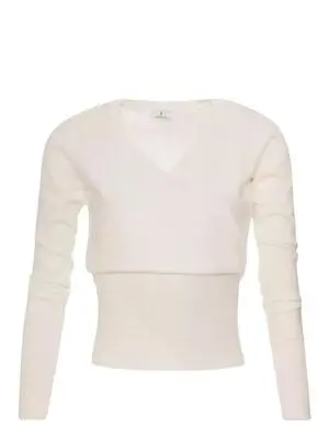 FRACOMINA Fracomina V-Neck Sweater With Button Cuffs