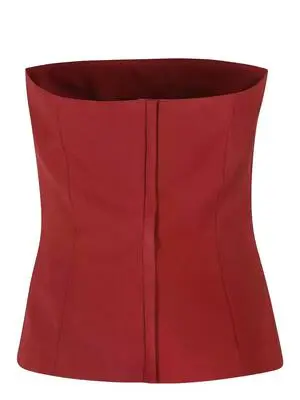 Federica Tosi Sleeveless Corset Top - Red