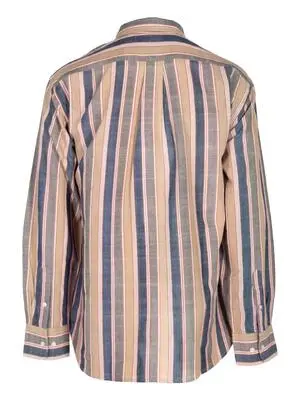 ORIGINAL MADRAS TRADING COMPANY Striped Long-sleeve Shirt - Neutrals