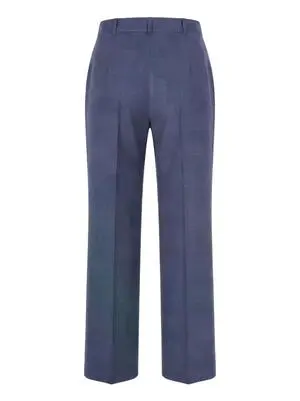 Max Mara Virgin Wool Straight-leg Trousers - Blue