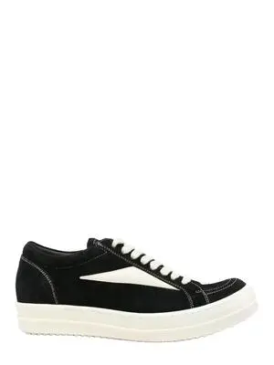 Rick Owens Contrast Patchwork Sneakers - Black