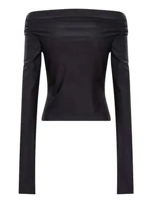 Andamane Off-shoulder Ruched Top - Black