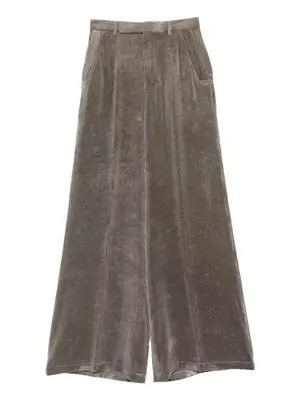 RICK OWENS RICK OWENS Velvet-Effect Palazzo Pants