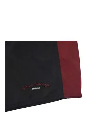 Armani Exchange Logo Embroidered Swim Shorts - Black