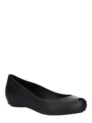 MELISSA MELISSA Ultragirl Peep-Toe Ballet Flats