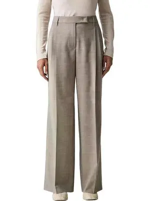 Marc O'polo Pleated Wide-leg Trousers - Neutrals