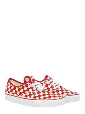 VANS Authentic Checkerboard Sneakers - Red