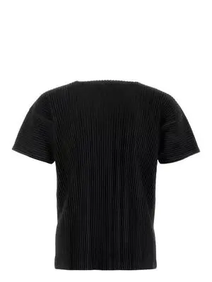 Issey Miyake Pleated T-shirt - Black