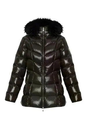 MONCLER Moncler Quilted Down Jacket With Faux-Fur Trim
