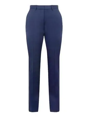 Zegna Tailored Pressed-crease Trousers - Blue