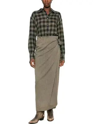 Our Legacy Twisted Maxi Dress With Side Tie Detail - Neutrals