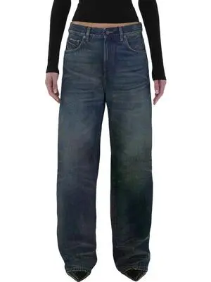 HAIKURE Faded Effect Wide-leg Jeans - Blue