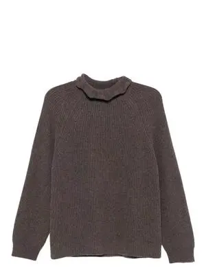 Liviana Conti Ribbed Knit Turtleneck Sweater - Brown