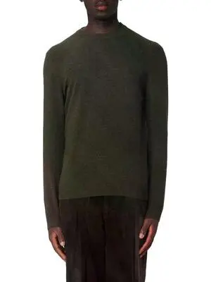 BROOKSFIELD Crew Neck Wool Sweater - Green