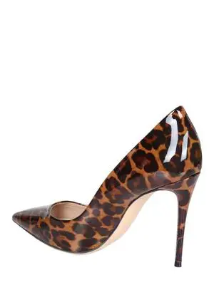Casadei Leopard-print Patent Leather Stiletto Pumps - Brown