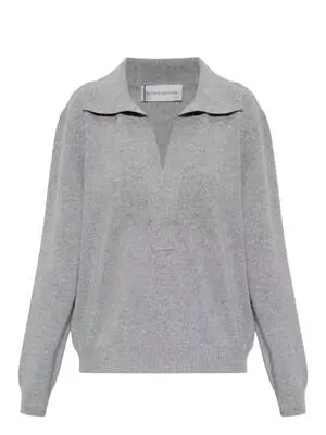 Victoria Beckham VICTORIA BECKHAM Marl Effect Spread Collar Sweater Grey