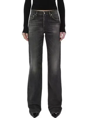HAIKURE Faded Effect Straight-leg Jeans - Black
