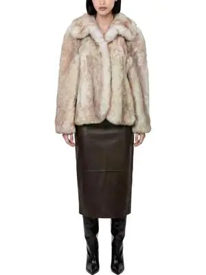 THELAURENT Faux Fur Jacket - Neutrals